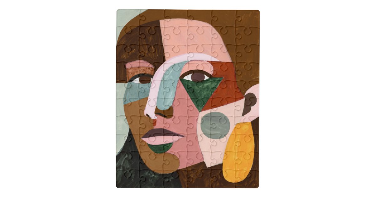 Geo Face Jigsaw Puzzle | Zazzle