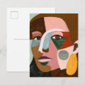 Geo Face Postcard | Zazzle