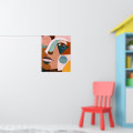 Geo Half Face Poster | Zazzle