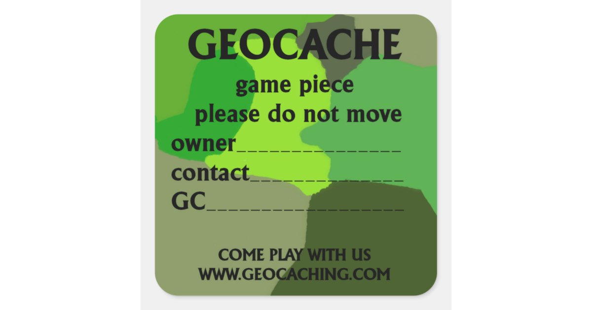 Geocache ID sticker | Zazzle