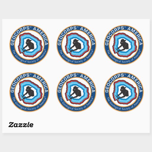 GeoCorps America Round Sticker | Zazzle