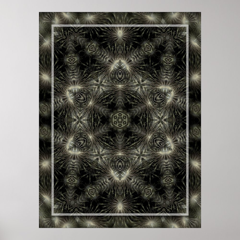 GEOGOTH STAR POSTER - Snuggle Hamster Designs