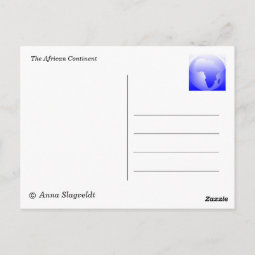 Geographic map of the African Continent Postcard | Zazzle
