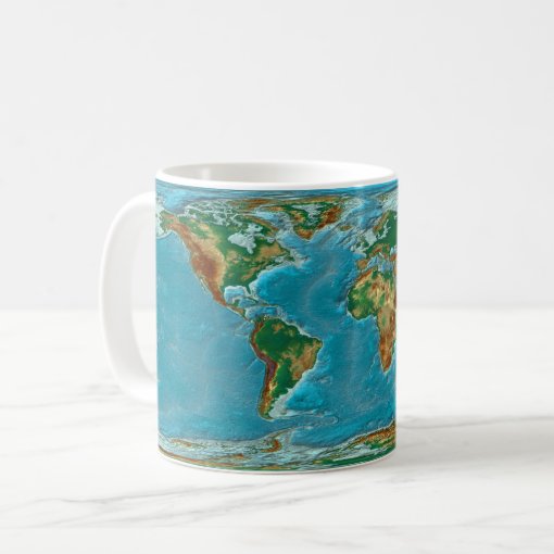 Geographical World Map Coffee Mug | Zazzle