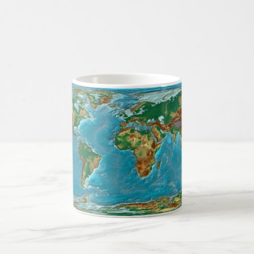 Geographical World Map Coffee Mug | Zazzle