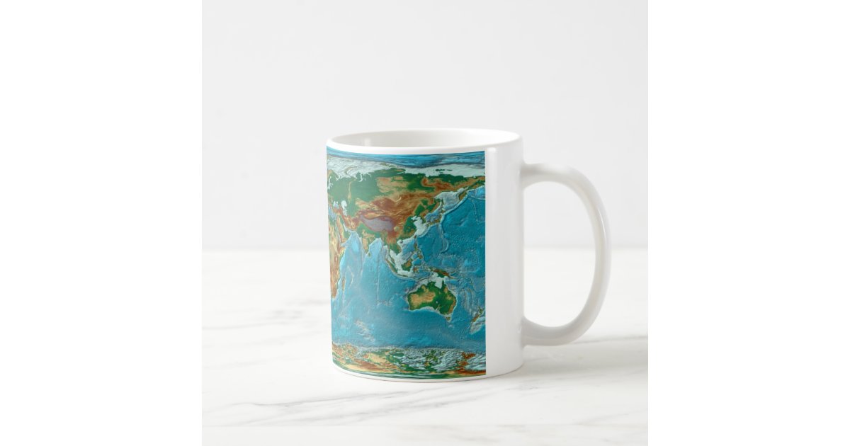 Geographical World Map Coffee Mug | Zazzle