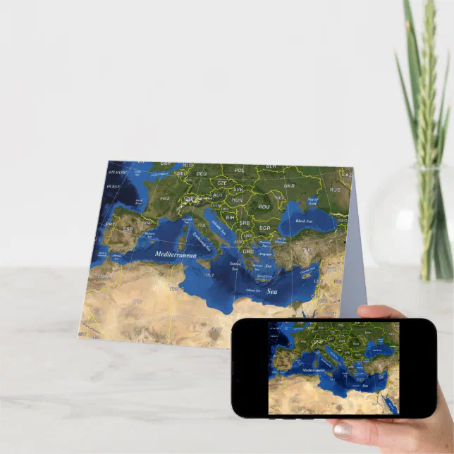 geography map greeting card | Zazzle
