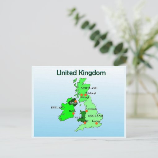 Geography, Social Studies, United Kingdom, Map Postcard | Zazzle