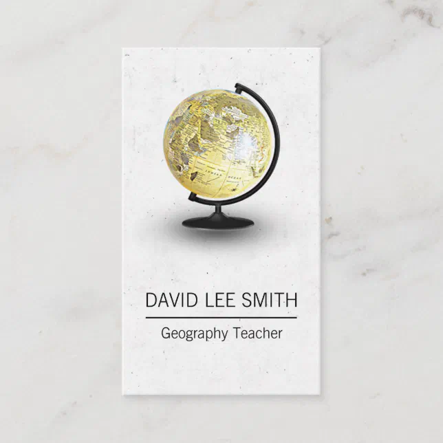 Geography Teacher Business Card | Zazzle