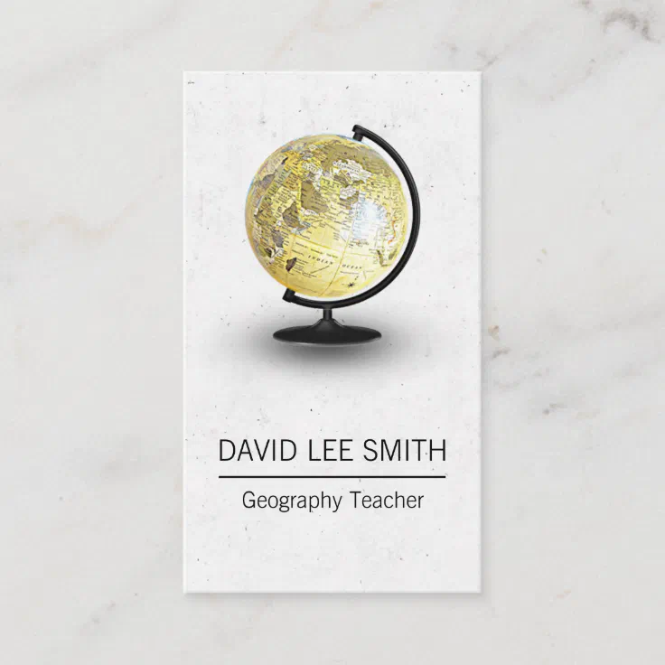 Geography Teacher Business Card | Zazzle