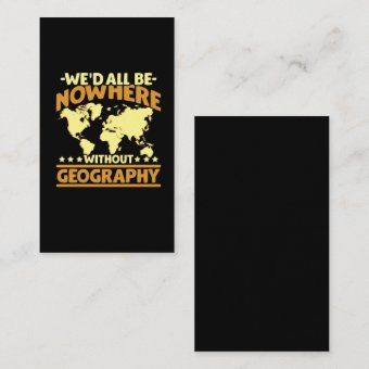 Geography World Map Geographic Planet Geographer Business Card | Zazzle