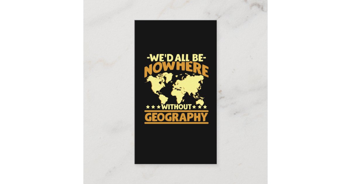 Geography World Map Geographic Planet Geographer Business Card | Zazzle