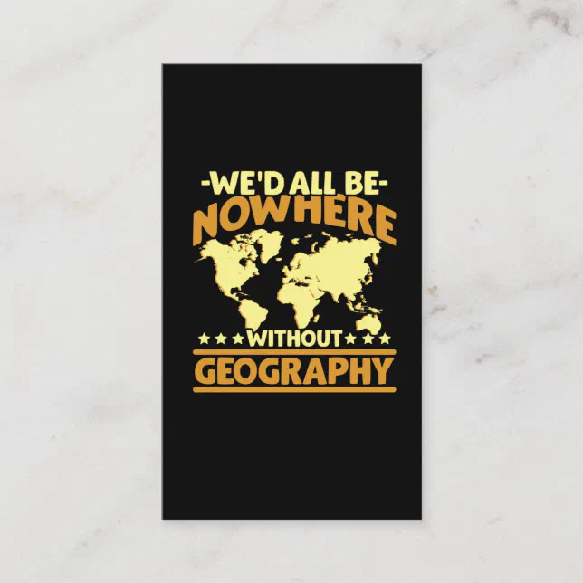 Geography World Map Geographic Planet Geographer Business Card | Zazzle