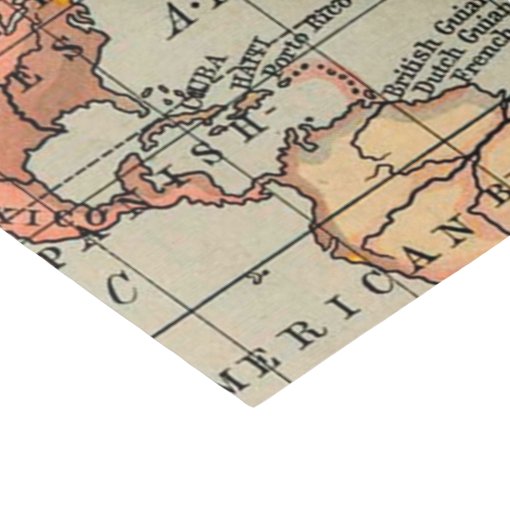 Geography World Map Tissue Paper | Zazzle