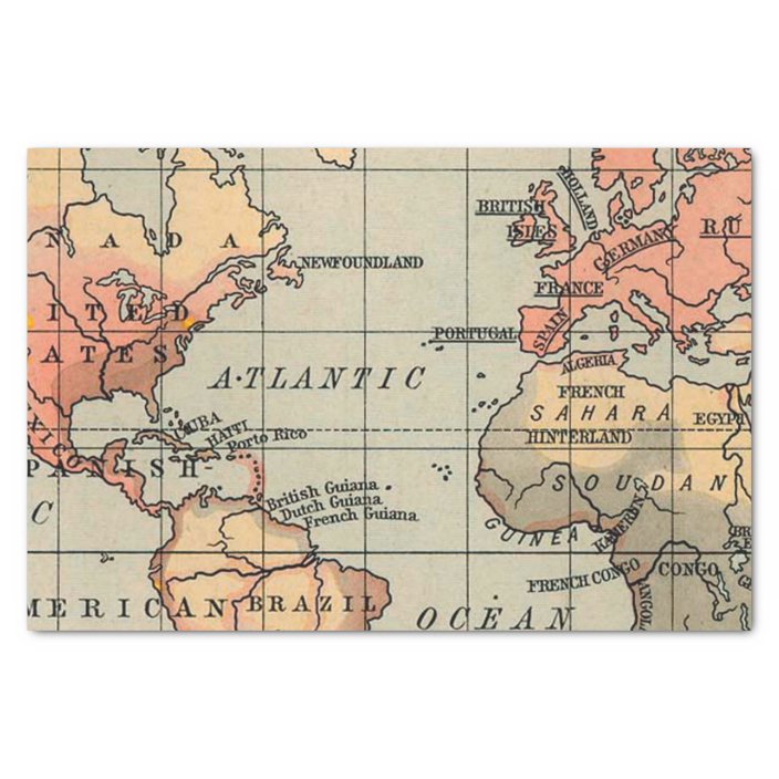 Geography World Map Tissue Paper | Zazzle.com