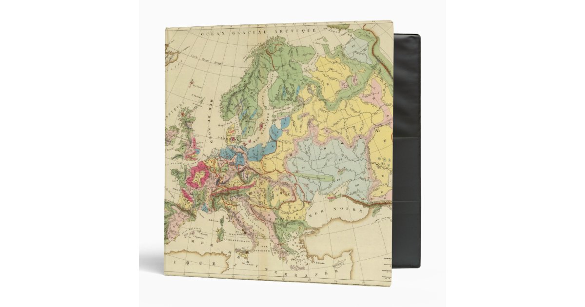 Geological Map of Europe Binder | Zazzle