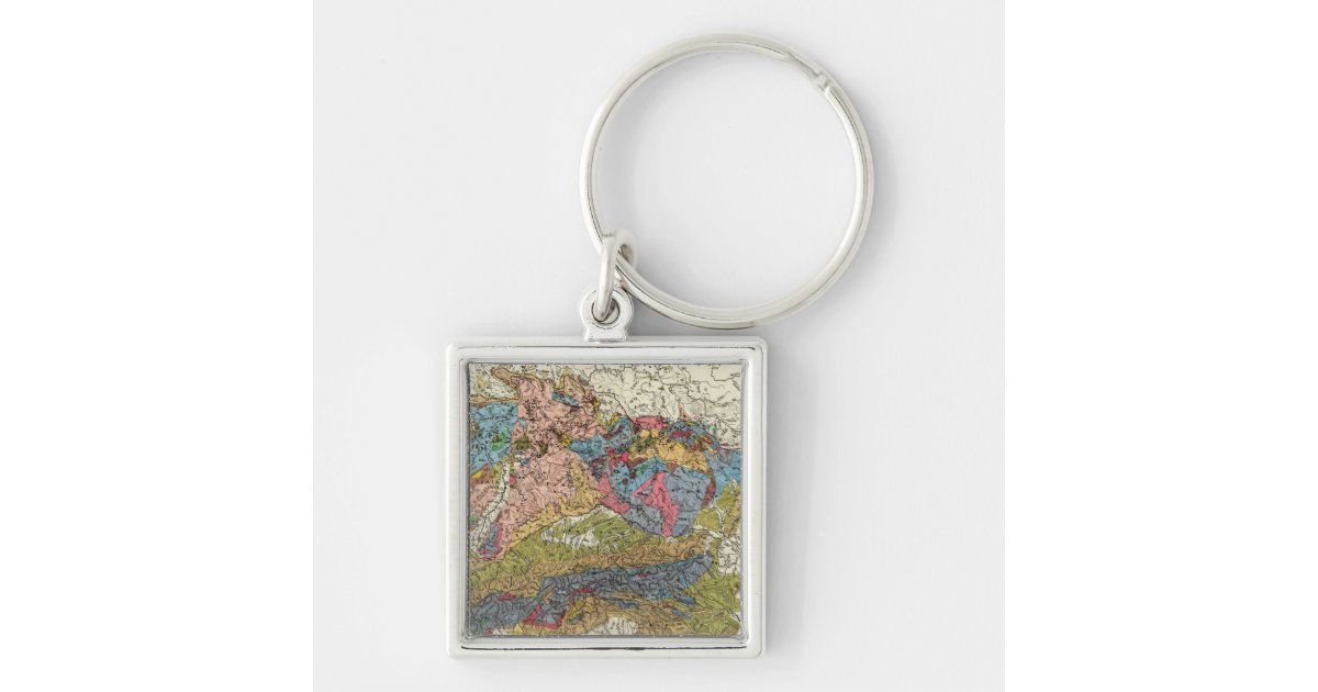 Geological map of Germany Keychain | Zazzle