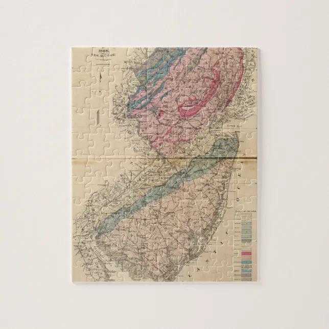 Geological map of New Jersey Jigsaw Puzzle | Zazzle