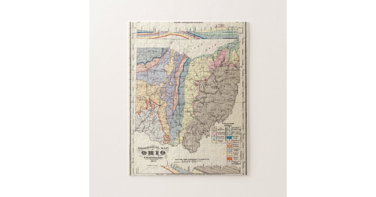 Geological map of Ohio Jigsaw Puzzle | Zazzle