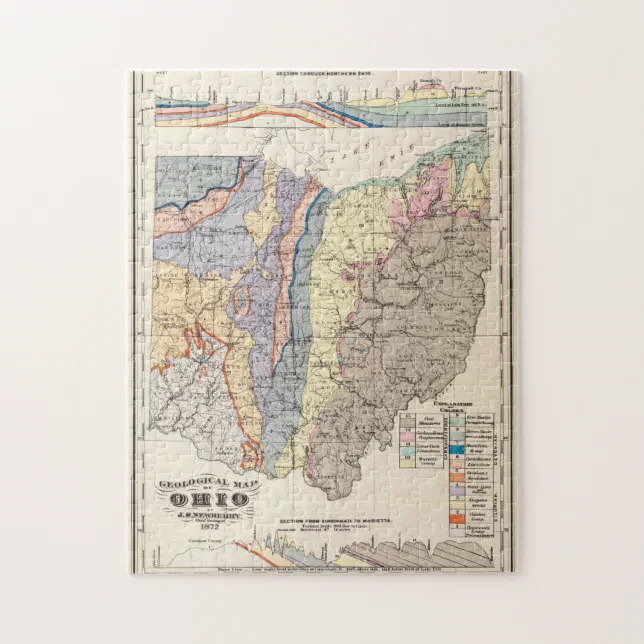 Geological map of Ohio Jigsaw Puzzle | Zazzle