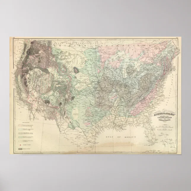 Geological Map of the United States Poster | Zazzle