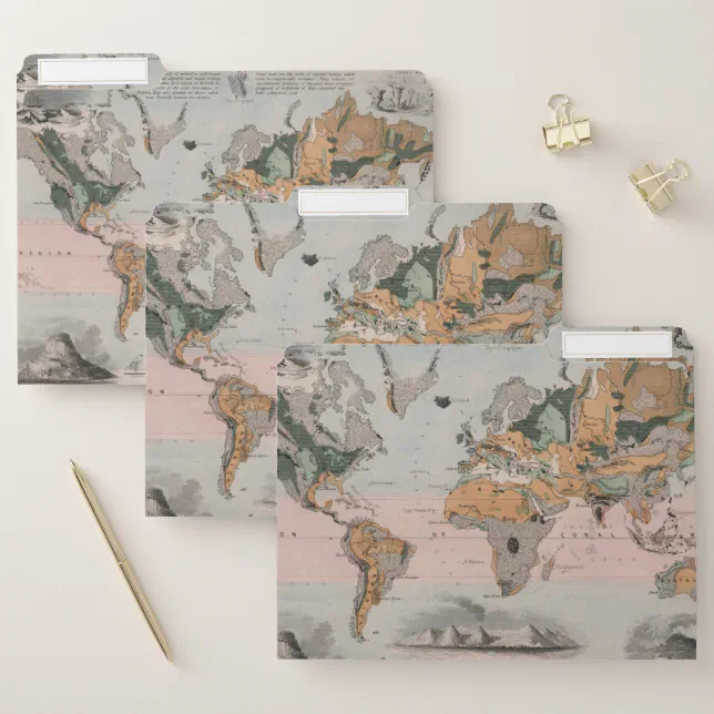 Geological Map of the World File Folder | Zazzle