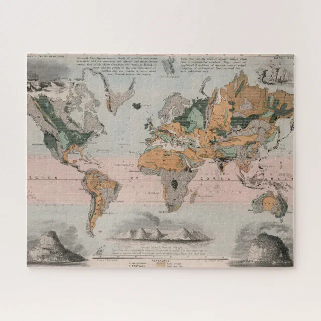 Geological Map of the World Jigsaw Puzzle | Zazzle
