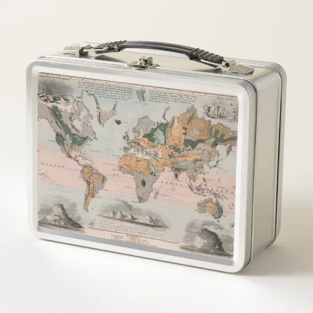 Geological Map of the World Metal Lunch Box | Zazzle