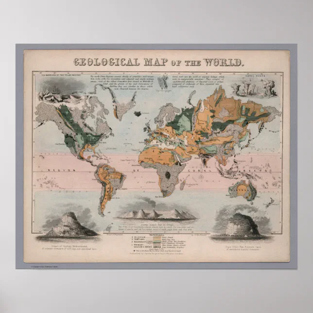 Geological Map of the World Poster | Zazzle