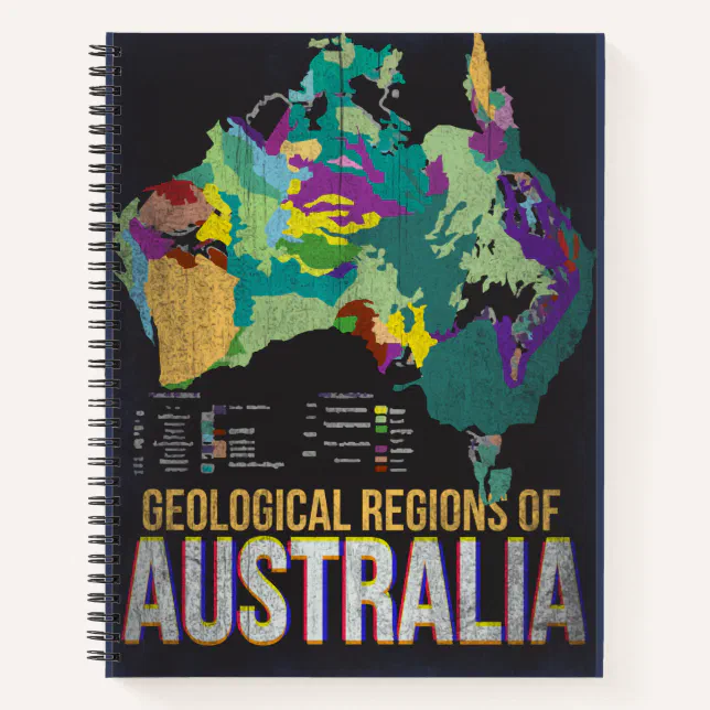 Geological_Regions of Australia_Map Notebook | Zazzle
