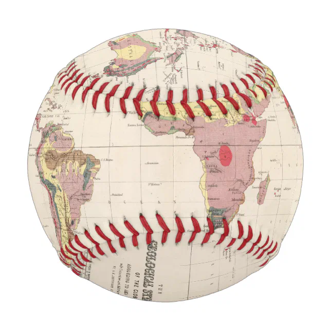 Geological structure of globe baseball | Zazzle