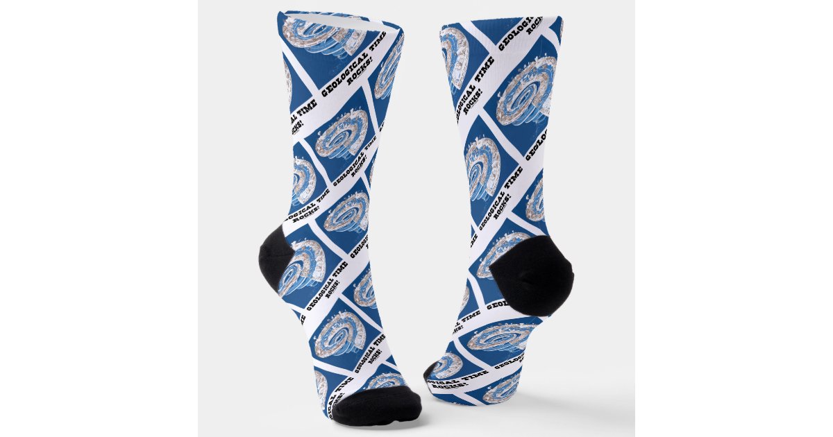 Geological Time Rocks! Geological Age Timeline Socks | Zazzle