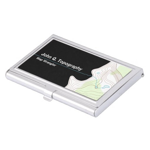 Geologist, Cartographer Topographic Map Business Card Case | Zazzle