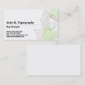 Geologist, Cartographer Topographic Map Personal Business Card | Zazzle