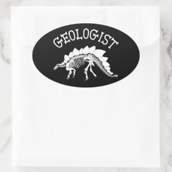 Geologist Sticker (Stegosaurus) | Zazzle