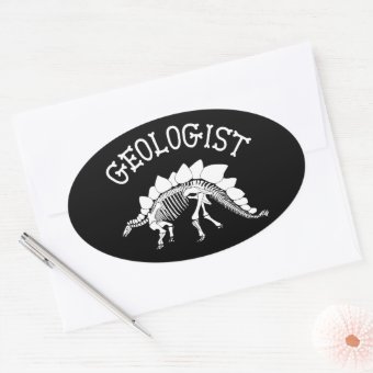 Geologist Sticker (Stegosaurus) | Zazzle