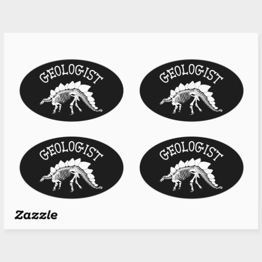 Geologist Sticker (Stegosaurus) | Zazzle