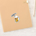 Geologist's Beer and Rock Hammer Vinyl Sticker | Zazzle