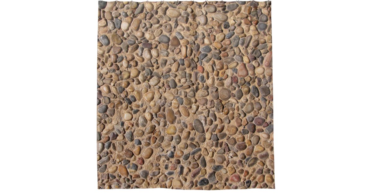 Geology Decorative Pebble Stones Photo Shower Curtain | Zazzle