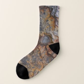 Geology Grungy Rough Rock Texture Socks | Zazzle