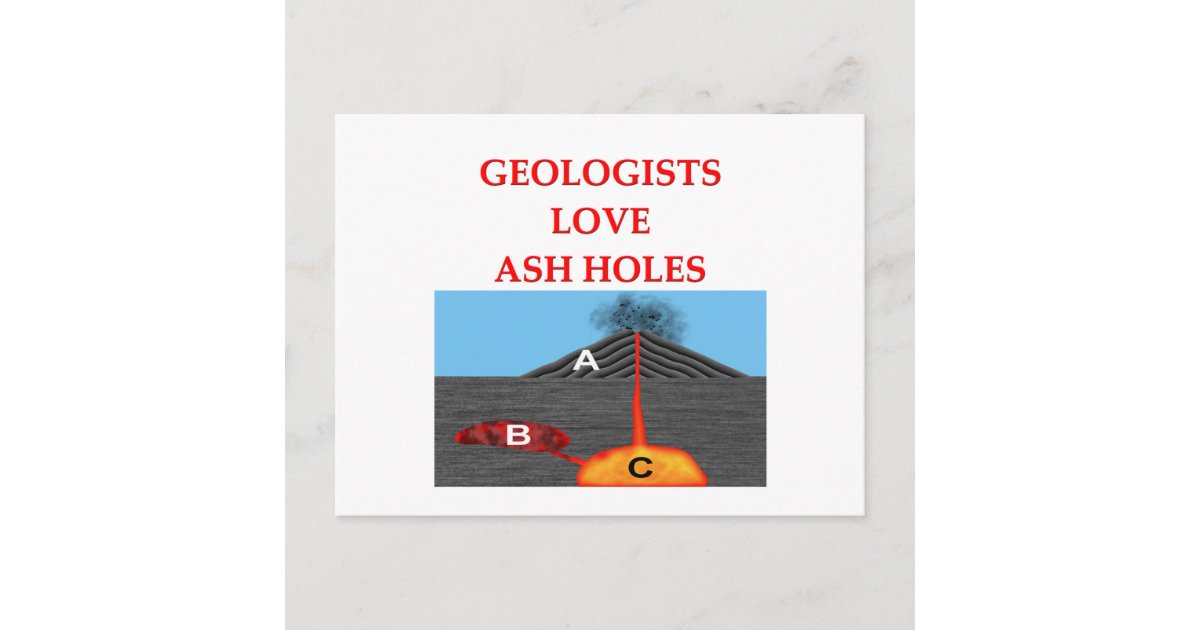 geology joke postcard | Zazzle