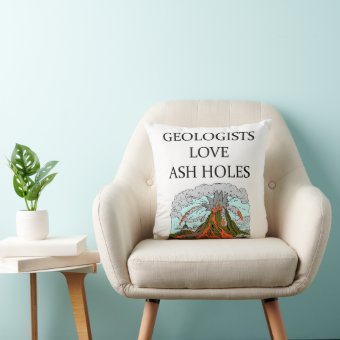Geology joke throw pillow | Zazzle