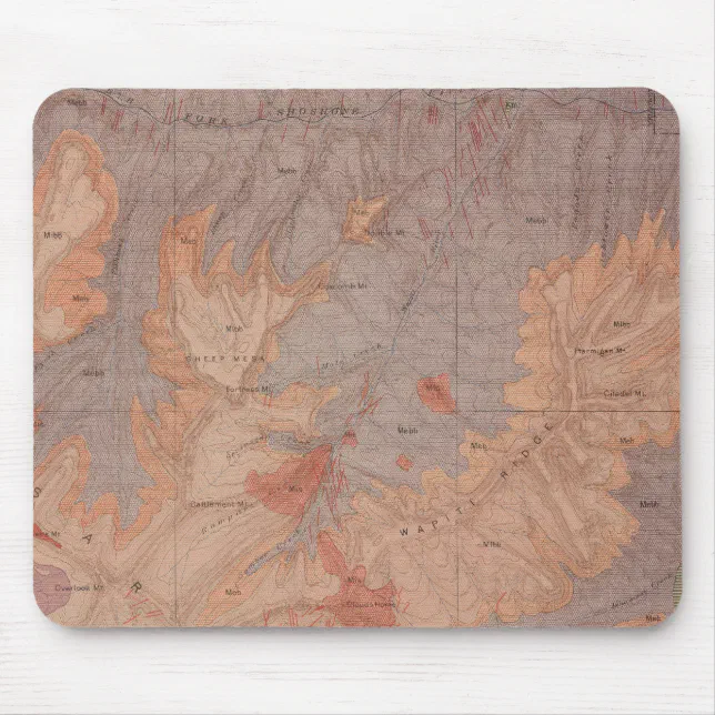 Geology Map, Yellowstone National Part, Wyoming 2 Mouse Pad | Zazzle