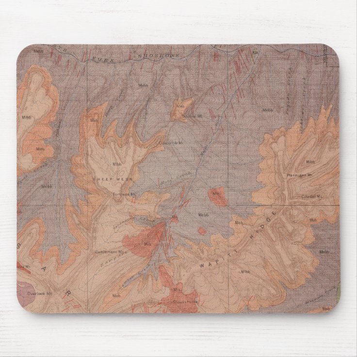 Geology Map, Yellowstone National Part, Wyoming 2 Mouse Pad | Zazzle