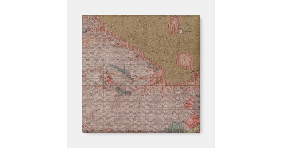 Geology Map, Yellowstone National Part, Wyoming 3 Magnet | Zazzle
