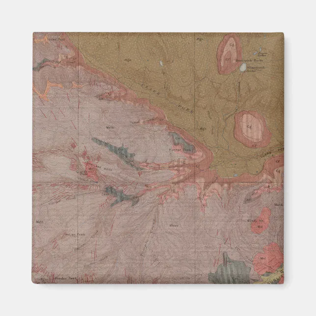 Geology Map, Yellowstone National Part, Wyoming 3 Magnet | Zazzle