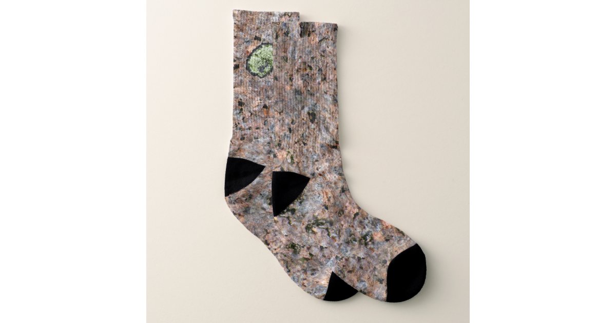 Geology Rock Texture with Green Moss Socks | Zazzle.com