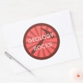 Geology Rocks! Hammer Badge Classic Round Sticker | Zazzle