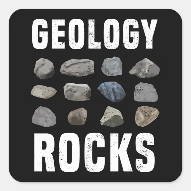 Geology Rocks Mineral Gift for Geologist Square Sticker | Zazzle