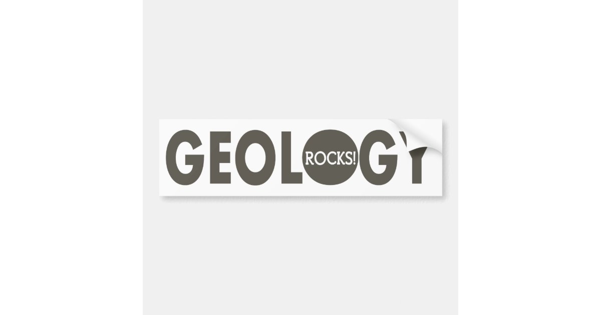 Geology rocks slogan bumper sticker | Zazzle